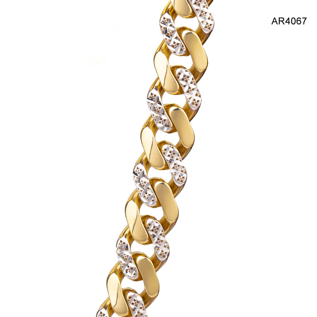 Lant Aur 14K Cuban Monaco Chain, 63cm [AR4067] - Bijuterii Aur
