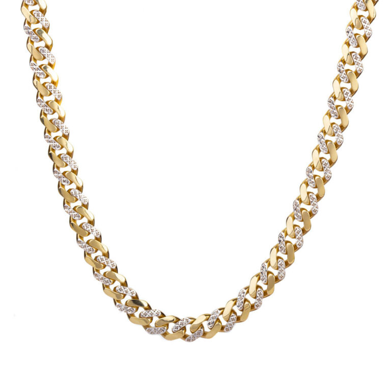 Lant Aur 14K Cuban Monaco Chain, 63cm [AR4067] - Bijuterii Aur